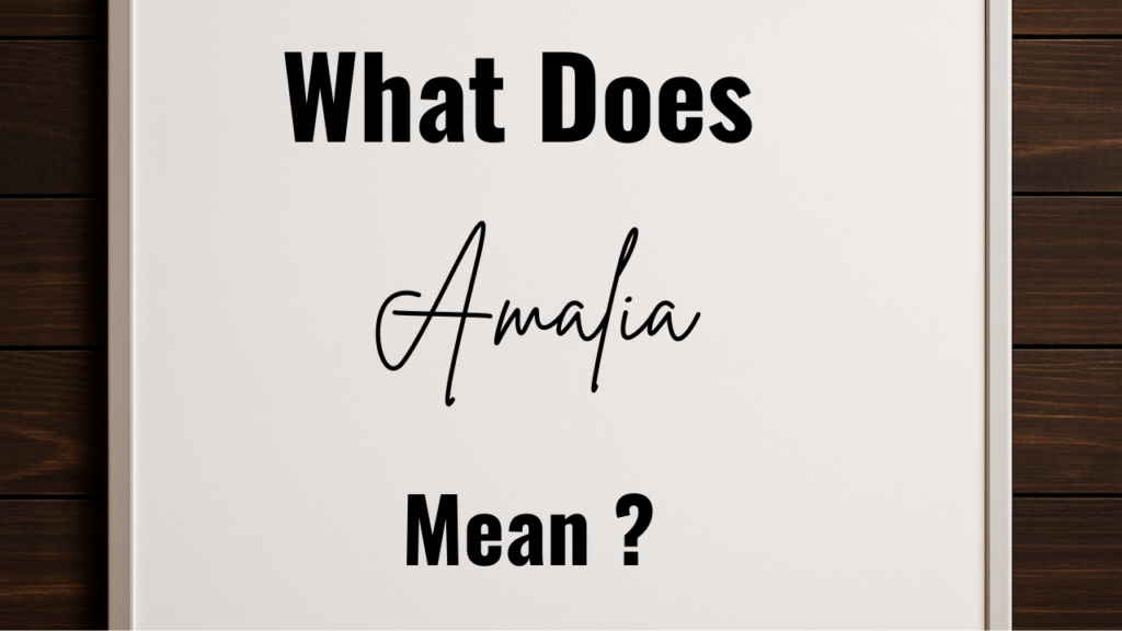 What Does the Name Amalia Mean? - My Name Means