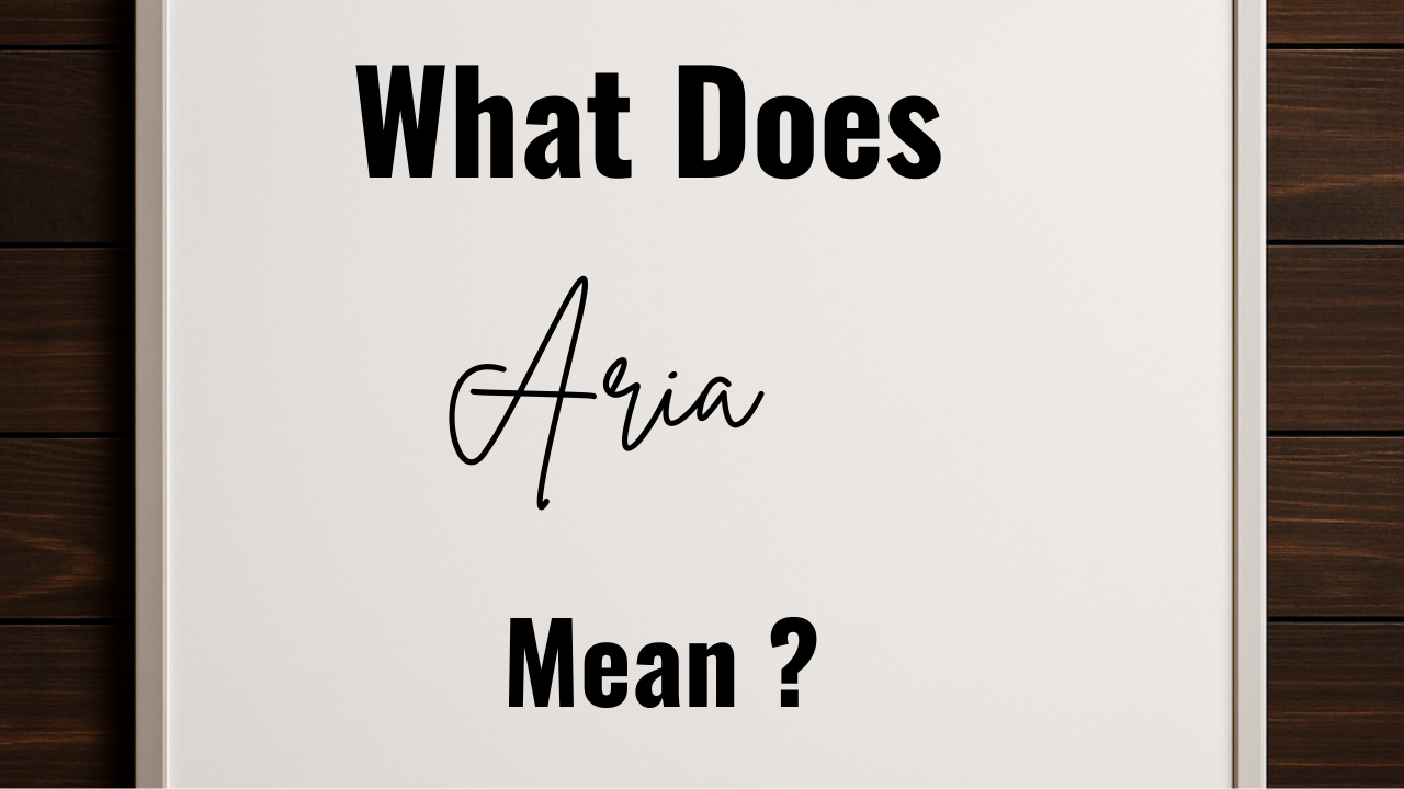 What Does the Name Aria Mean? - My Name Means
